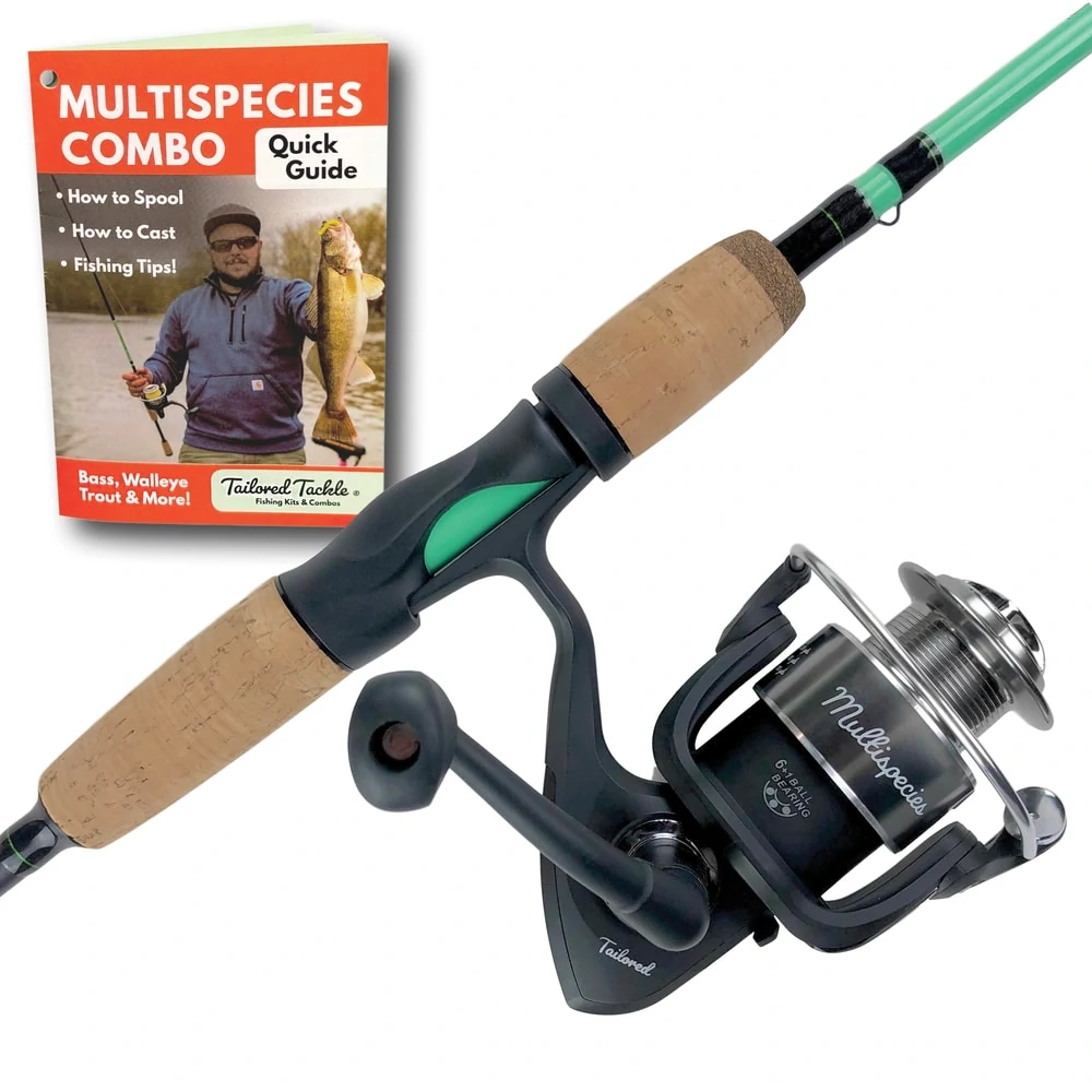 Beginners Multispecies Spinning Rod and Reel Combo Tailored Tackle